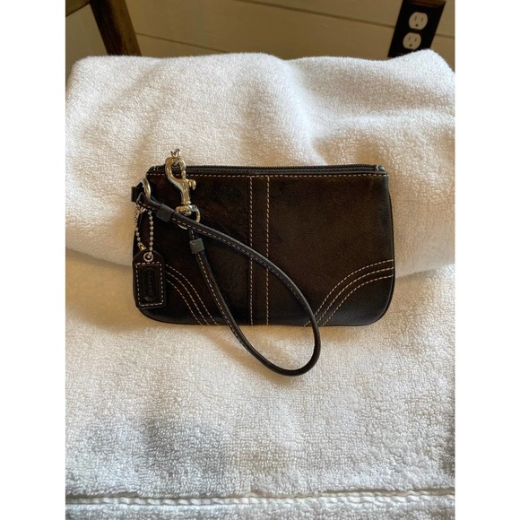 Coach | Bags | Coach Small Black Wristlet | Poshmark